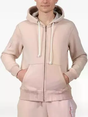 PODHIO Embroidered Zip-up Hoodie - Neutrals