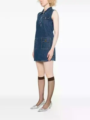 SELF-PORTRAIT Denim Shirt Dress
