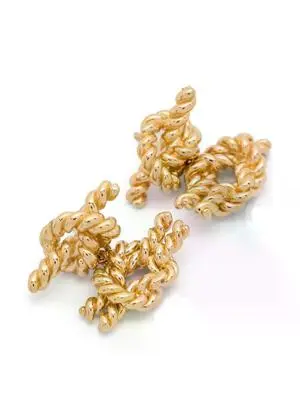 TOTEME Tone Rope Knot Dangle Earrings - Gold