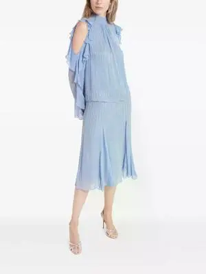 TEMPERLEY LONDON Embellished Ruffle-sleeve Blouse
