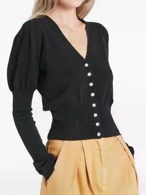 TEMPERLEY LONDON Puff-sleeve V-neck Cardigan
