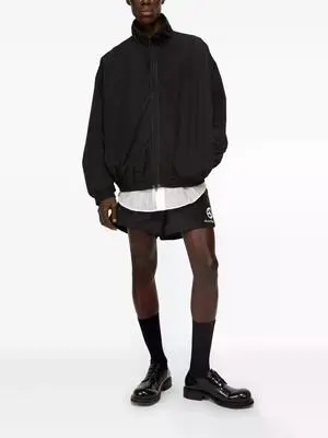 Acne Studios Logo Embroidered High Neck Zip Jacket