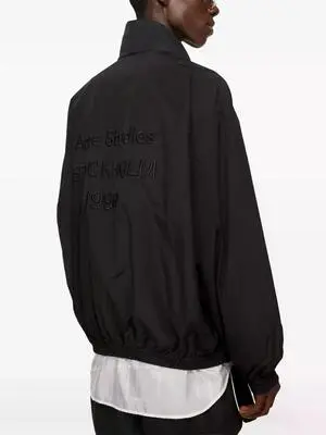 Acne Studios Logo Embroidered High Neck Zip Jacket
