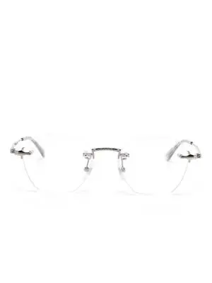 Montblanc Round Frame Eyeglasses - Silver