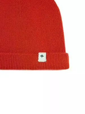 JIL SANDER Logo Patch Beanie Hat - Red