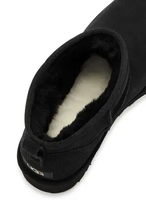 UGG Ultra Mini Suede Ankle Boots - Black