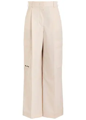 Moncler Shell Cargo Trousers - Ivory