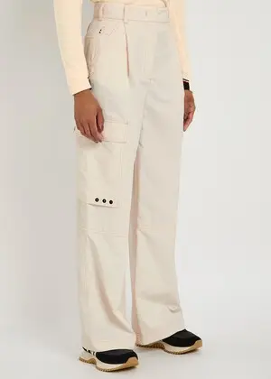 Moncler Shell Cargo Trousers - Ivory
