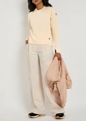 Moncler Shell Cargo Trousers - Ivory