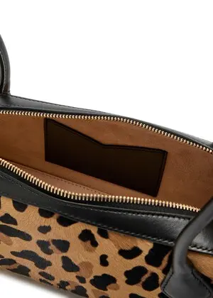 Alaïa Le Teckel Medium Leather Shoulder Bag - Leopard