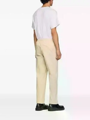 Sandro Elasticated Drawstring Straight-leg Trousers - Neutrals