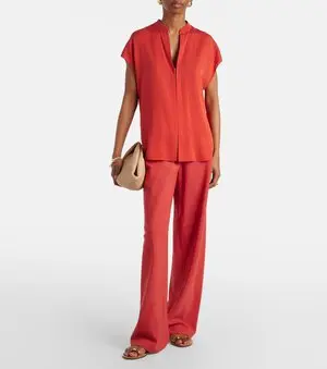 Vince Silk Blend Blouse