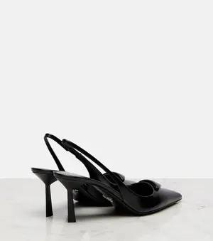 Prada Leather Slingback Pumps - Black