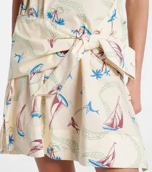 Rabanne Printed Cotton Mini Dress