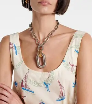 Rabanne Printed Cotton Mini Dress