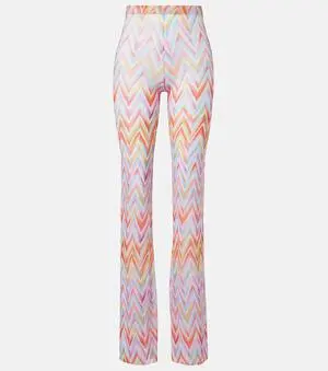 Missoni Zigzag Printed Tulle Straight Leg Trousers