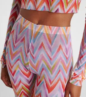 Missoni Zigzag Printed Tulle Straight Leg Trousers