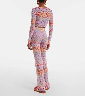 Missoni Zigzag Printed Tulle Straight Leg Trousers