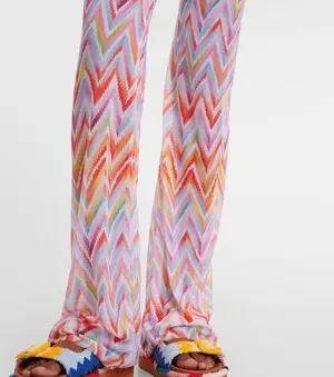 Missoni Zigzag Printed Tulle Straight Leg Trousers