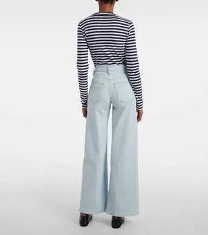 FRAME Le Slim Palazzo Wide-leg Jeans In Feather
