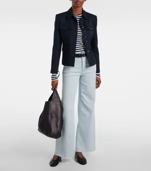 FRAME Le Slim Palazzo Wide-leg Jeans In Feather