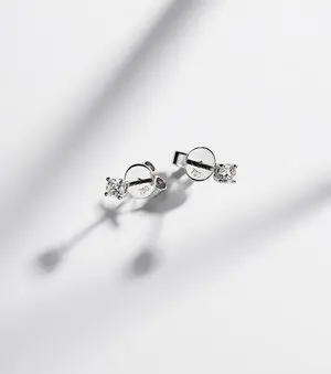 ANITA KO 18kt White Gold Diamond Stud Earrings