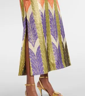 Valentino Garavani Voyage Imaginaire Lame Maxi Dress