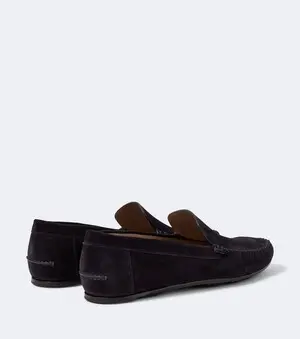 Manolo Blahnik Suede Loafers - Blue