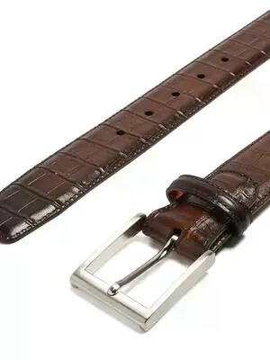 Magnanni Embossed Leather Belt