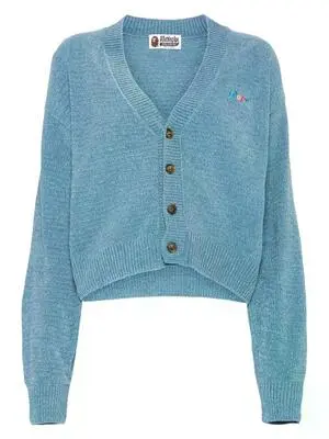 A BATHING APE Embroidered Logo Cardigan