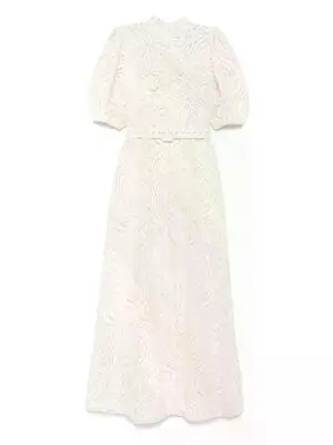 MOOS STUDIO Puff Majesty Maxi Dress - Neutrals