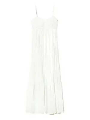 TWINSET Pleated Maxi Dress - White