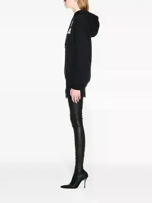 Off-White Lace Logo Appliqué Cotton Hoodie