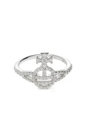 VIVIENNE WESTWOOD Calliope Ring With Crystal Embellishments - Silver