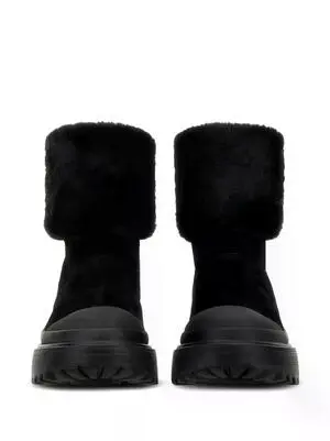 Hogan Faux-fur Lined Suede Boots