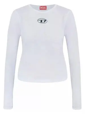 DIESEL® T-uncutie Long-sleeve Logo T-shirt - White