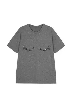 JNBY Crystal Embellished T-shirt - Grey