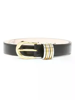 DEHANCHE Hollyhock Leather Belt - Black