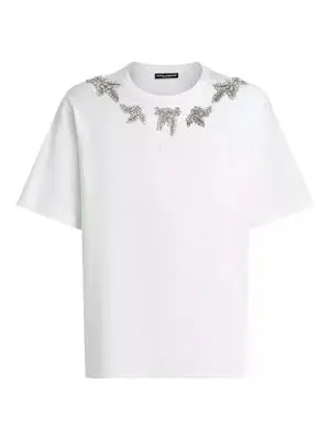 Dolce & Gabbana Crystal-embellished T-shirt - White