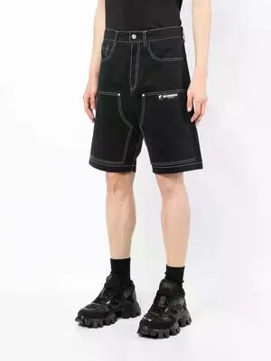 MISBHV Contrast Stitch Straight-leg Shorts