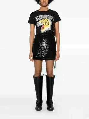 P.a.r.o.s.h Sequinned Wrap Mini Skirt