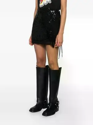 P.a.r.o.s.h Sequinned Wrap Mini Skirt