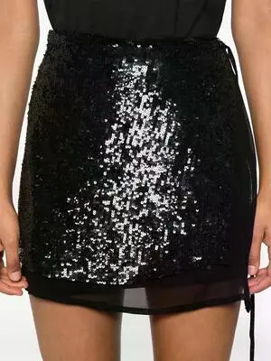P.a.r.o.s.h Sequinned Wrap Mini Skirt