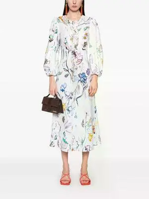 Dorothee Schumacher Floral Print Midi Dress - White