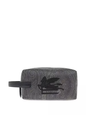Etro Paisley-pattern Wash Bag - Grey