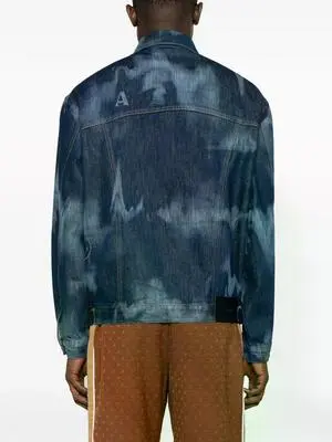 Ahluwalia Signature Tie-dye Denim Jacket - Blue
