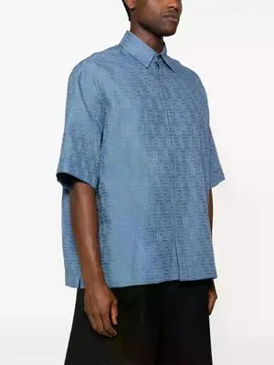 Fendi Linen Blend Shirt - Blue