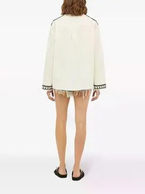 Alanui Embroidered Tassel Detail Shirt