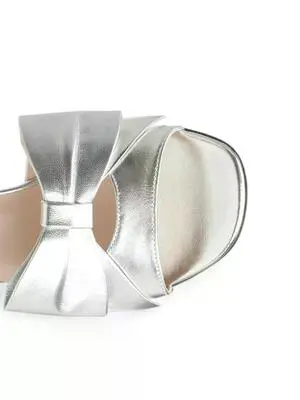 Valentino Garavani 95mm Bowow Sandals - Silver