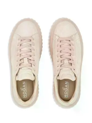 Hogan H-stripes Leather Sneakers - Pink